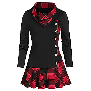 Zip up Hoodies for Women Cuffed Sleeve red Shirt 2023 Fall Casual Wedding Guest Dresses for Women Fall Zip Jackets y2k tee Tops Blouse Halloween pjs Women 2023 Fall Half Zip Sweater Women