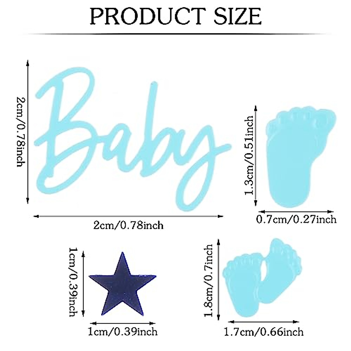 1000 Pieces Baby Shower Decorations Confetti - Blue Boy Party Decorations Table Scatter Confetti, Sprinkle Decor Confetti for Baby Shower Gender Reveal Party Supplies (Blue Feet)