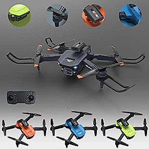 MIS1950s Upgraded Foldable Drone with 1080P Dual HD FPV Camera Remote Control Toys Gifts for Boys Girls Kids Adults with One Key Start/Landing Altitude Hold Headless Mode Speed Adjustment (Blue)
