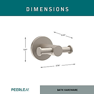 Peerless PA547-BN Precept Double Towel Hook, SpotShield Brushed Nickel