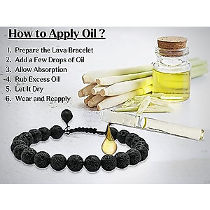 Mosquito Repellent Bracelets and Anklet Repeller with Essential Oil Refill Container - Lava Stone Camping Essentials Mosquito Bracelets for Adults Bug Repellent Bracelets - Pack of 2 Bug Bands