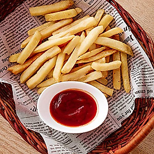 OMAYKEY Sauce Dish Set of 10, 2.5 oz Porcelain Dipping Bowls Set, White Dipping Sauce Dishes for Soy Sauce, Ketchup, Condiment, BBQ Sauce or Seasoning, Honey Mustard