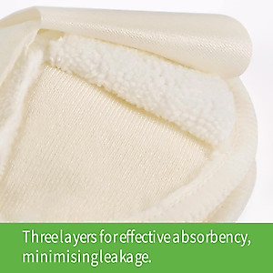 Haakaa All-Day Reusable Nursing Pad Set 8P -Washable Absorbent Bamboo Breast Pad - Perfect Leakproof Nipple Covers for Ladybug Letdown Catcher Pump & Postpartum Breastfeeding Mom w/Laundry Bag