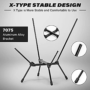 TOMSHOO Portable Camping Chairs Lightweight Folding Chair Outside, Compact Beach Chairs for Adults Adjustable Height Foldable Chair for Backpacking, Travel, Hiking, Fishing, Supports 350 Lbs