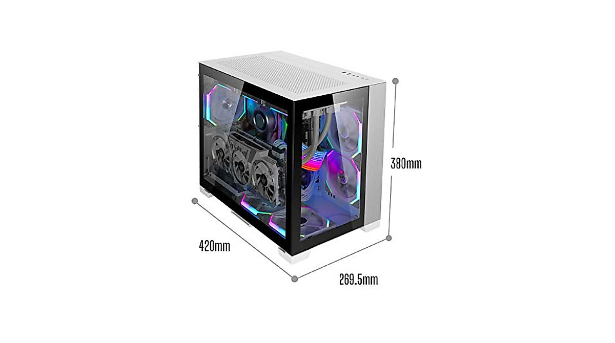 Lian Li O11D Mini White PC Case | Compact ATX & Micro-ATX Tower