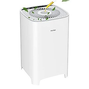 Muliap Air Purifiers for Home Bedroom with H13 Hepa Filter,Ultra Quiet Desktop Portable Air Purifier,for Dust,Odor,Pet Dander,Smoke,With Aromatherapy,White,SY901(No Adapter)
