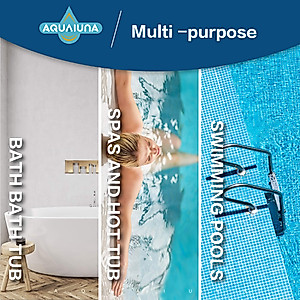 Aqualuna Pool and Spa Test Strips 100 Counts: 3 Way Hot Tub Test Kit Testing for Free Chlorine/Bromine, Total Alkalinity and pH. Easy and Accurate Spa Test Strips for Hot Tub