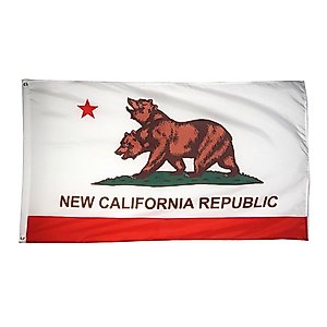 DANF FLAG New California Republic Flag Banner 3ftx5ft Polyester with Brass Grommets
