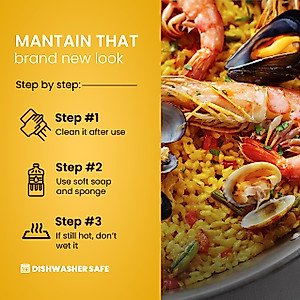 Machika Stainless Steel Pan | Stainless Steel Cookware | Induction Frying Pan for Paella and Rice Recipes | Ideal for Home Cooks, Restaurants & Catering | 14 Servings | 20 inches |