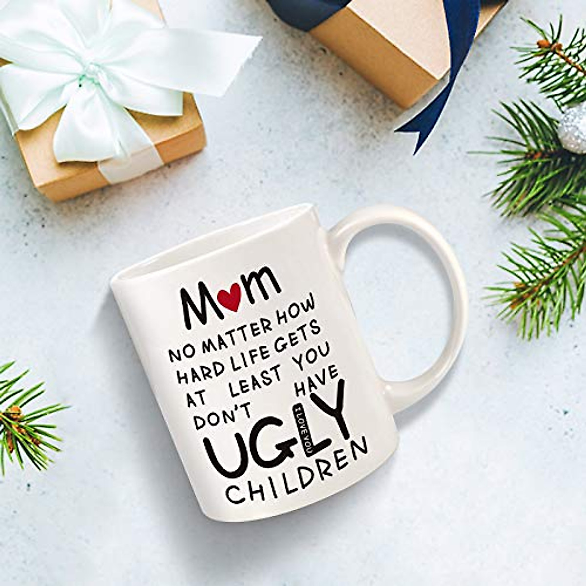 Gifts for Mom from Daughter Son,11oz Funny Coffee Mug Gifts for Mom Grandma Mother in Law Aunt,Unique Mothers Day Present Idea for Women Her,Mom Gifts for Mothers Day Valentines Day Birthday Christmas