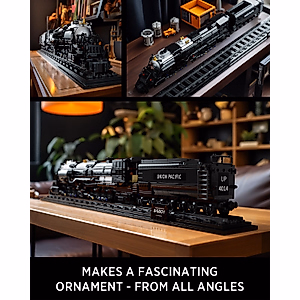 Nifeliz Big Boy Locomotive, Articulated Steam Locomotive Building Block Set, Legendary Steam Train Display Kit for Gift Giving (1,818 Pieces)