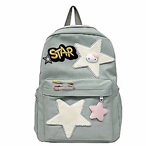 Cute Women'S Backpack, Kawaii Y2k Design, Fashionable And Colorful Harajuku Hiking Backpack, Aesthetic Backpack (green)