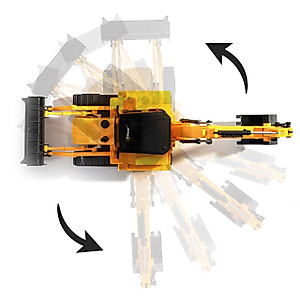 Top Race Remote Control Construction Dump Truck + Excavator Toy Vehicle Battery Powered