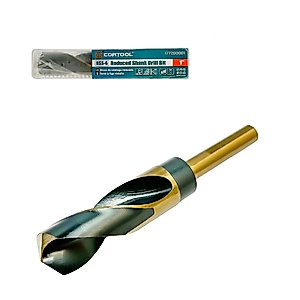 CORTOOL 5/8 Inch Drill Bit | Reduced Shank High Speed Steel | 5/8 Drill Bit for Metal and Steel | HSS M2 Black & Gold Drill Bit with 1/2" Shank