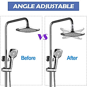 Shower Head Swivel Ball Adapter Brass Adjustable Shower Arm Connector Universal Showering Component Shower Arm Extension, Polished Chrome