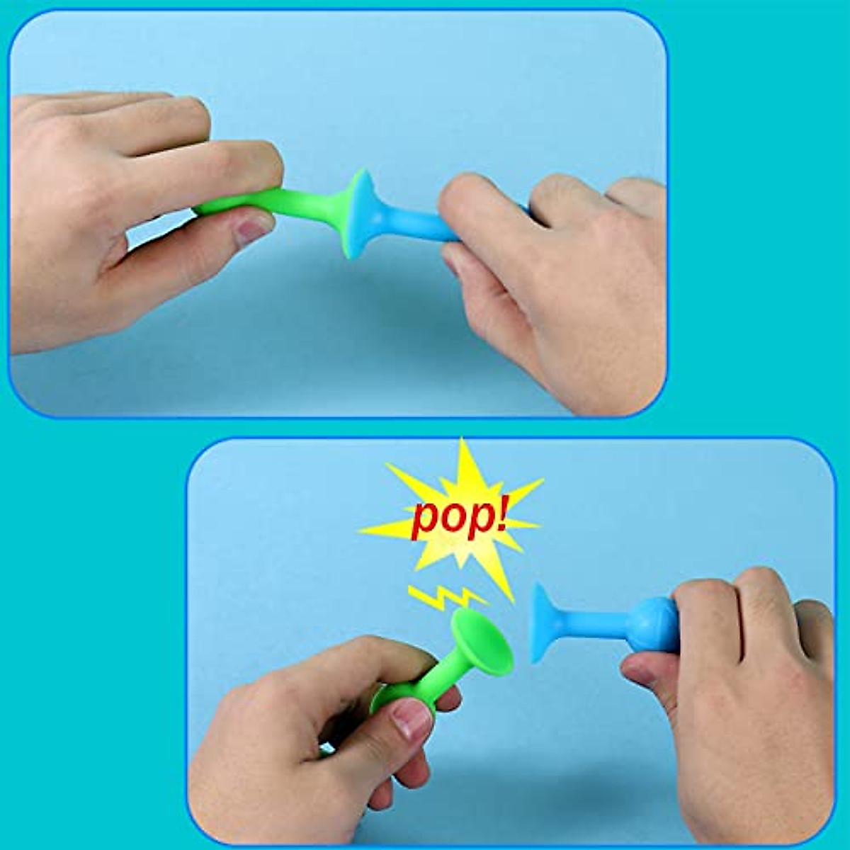 48 Piece Suction Cup Toys Construction Set, Silicone Building Blocks DIY Blocks Toys - Darts Sucker Toys are Fun Bath Toys,Sensory Toy for Toddlers 3 Year Old Boys and Girls