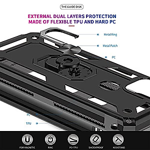 Moto G Stylus 5G Case, Motorola G Stylus 5G Case with [2 Pack] Tempered Glass Screen Protector, LeYi [Military Grade] Protective Phone Case Cover with Kickstand Ring for Motorola G Stylus 5G, Black