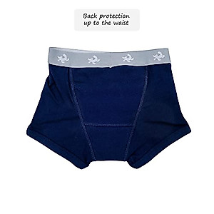 Conni Kids Training Boxer Pants | Soft Shorts Reusable Toddler Potty Training Underwear | Waterproof Easy Pull Up Youth Incontinence Navy Size 8-10