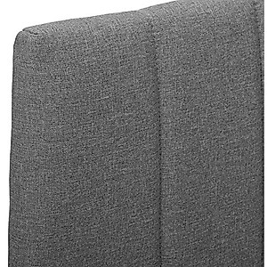 ZINUS Satish Upholstered Headboard Channel Stitched Upholstery, Easy Assembly, Full, Gray