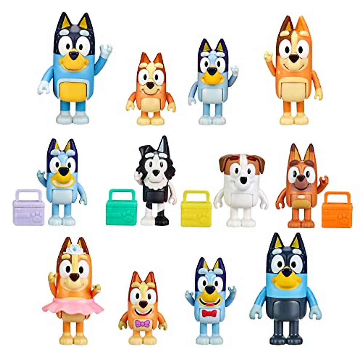 Bluey - The Show - 4-Pack, Bingo, Chilli & Bandit 2.5-3 inch Figures