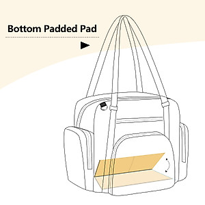 LoDrid Teacher Tote Bag with Padded Bottom, Teacher Utility Bag for Work, Large Women Work Tote Bag with Zip-Top Closure, 15.6" Laptop Layer, Multi-pockets for Teacher Supplies, Totem, Bag Only