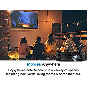 Optoma H190X Affordable Home & Outdoor Movie Projector | HD Ready 720p + 1080p Support | Bright 3900 Lumens for Lights-on Viewing | 3D-Compatible | Speaker Built in