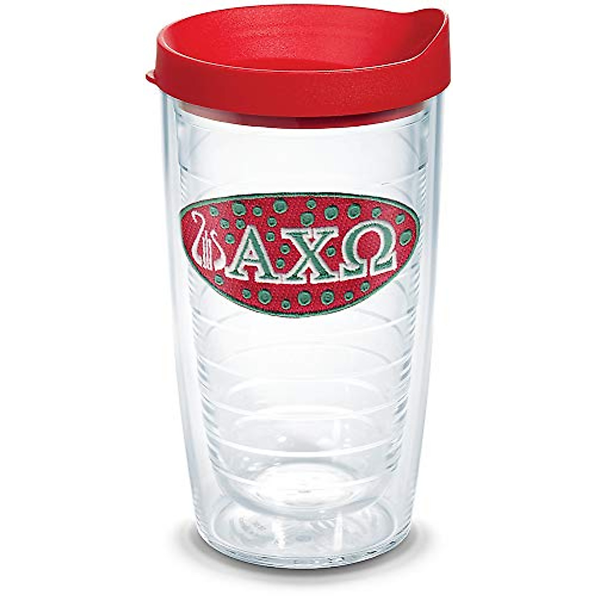 Tervis Made in USA Double Walled Sorority - Alpha Chi Omega Insulated Tumbler Cup Keeps Drinks Cold & Hot, 16oz, Lidded