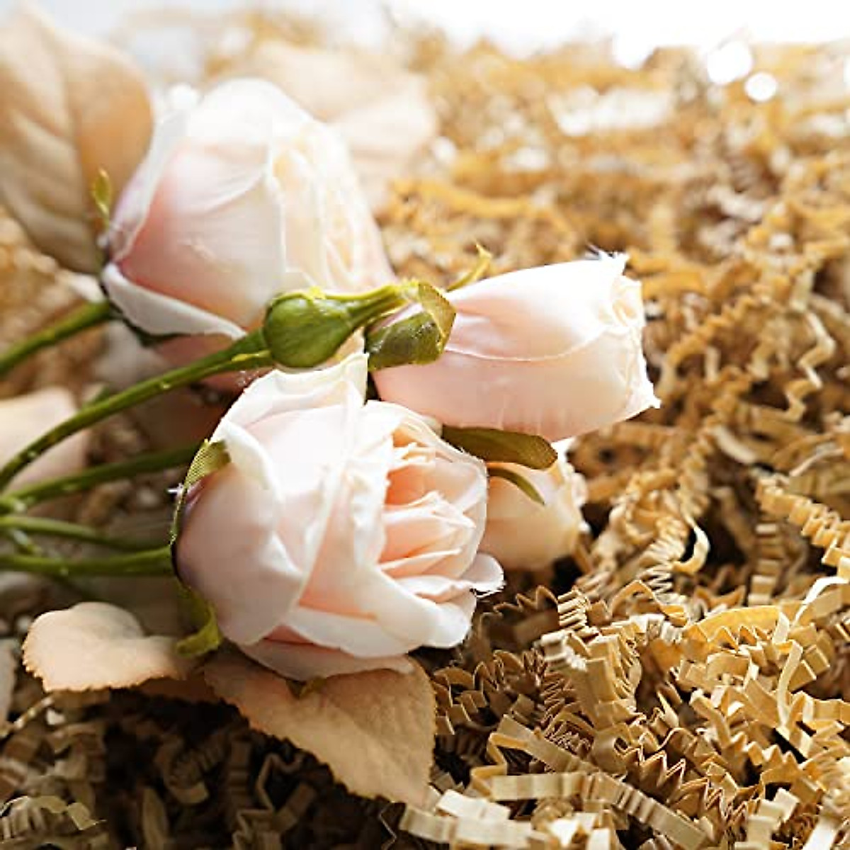 Bobobag - 4oz Crinkle Cut Paper Shred Filler Recyclable Gift Wrap Confetti Raffia Grass Shred Paper for Easter Baskets Filler Creative Eggs Decor (Brown)