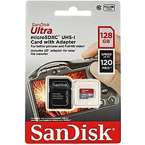 Verified by SanFlash for Amazon 770-6747-743 Sandisk Ultra 128GB microSD Memory Card for Fire Tablets and Fire -TV