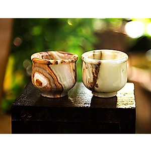 Shot Glasses Sake Cups Green Onyx Handmade Marble Tequila Shots Glass - Double Shot Glasses - Wine champagne Glass For Home Bar Small Shot