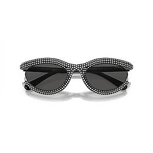 SWAROVSKI SK6006 Sunglasses, Black/Dark Grey, 54 mm