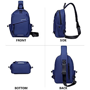 CANTLOR Men Small Sling Bag Crossbody Backpack Travel Daypacks Chest Pack Lightweight Outdoor Shoulder Bag One Strap