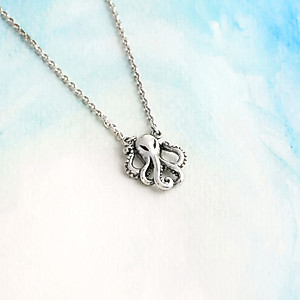 Boma Jewelry Sterling Silver Octopus Necklace, 16 Inches
