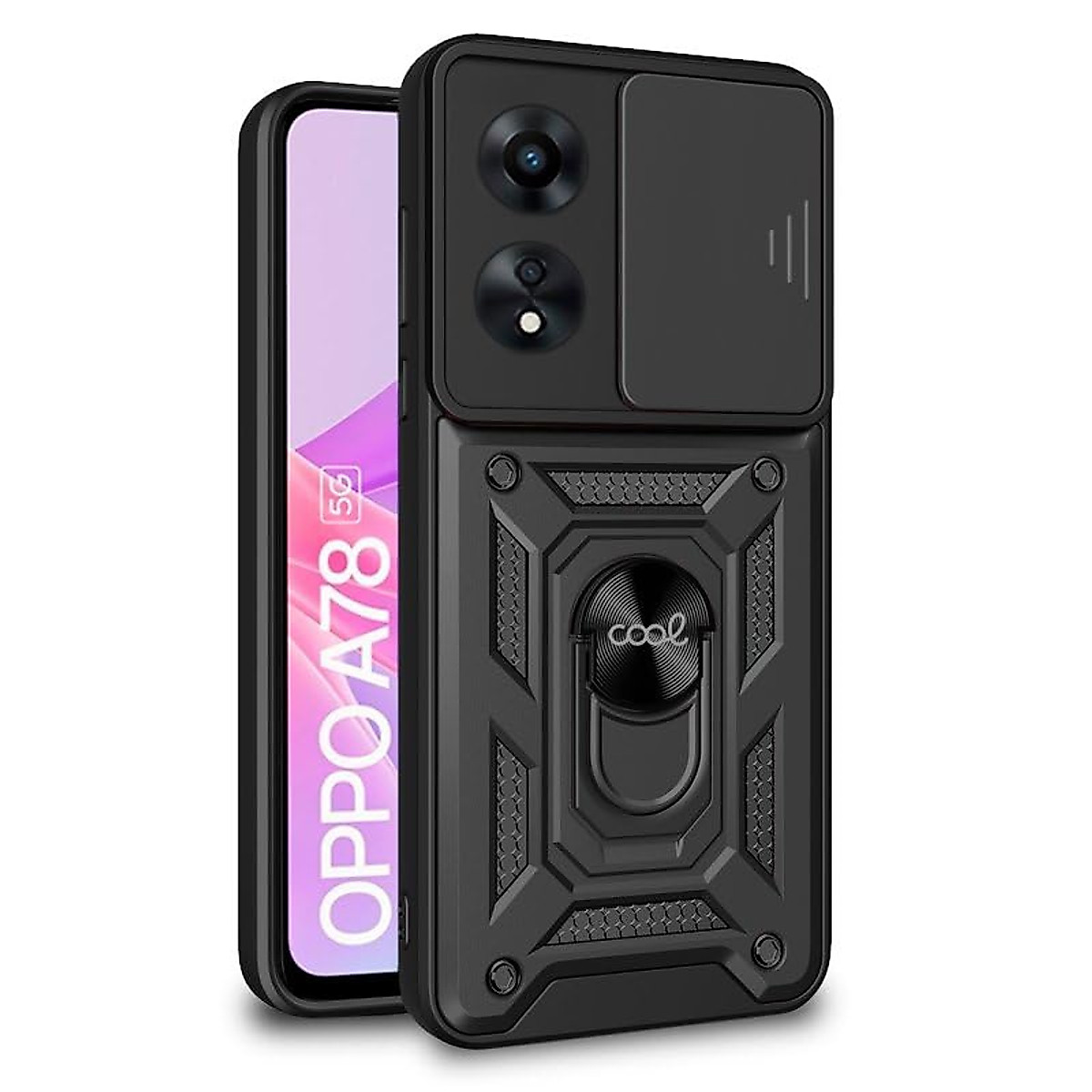 Cool Case for Oppo A78 5G Hard Ring Black