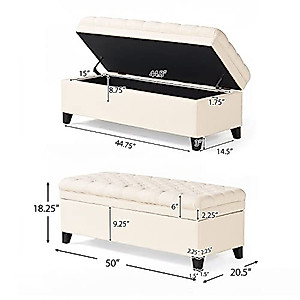 Christopher Knight Home Juliana Fabric Storage Ottoman, Beige