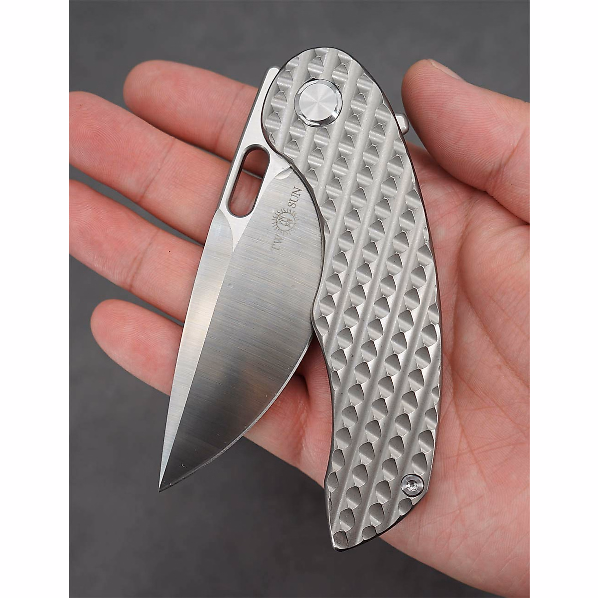 TwoSun M390 Blade TC4 Titanium Handle Pocket Folding Knife TS177 Maverick