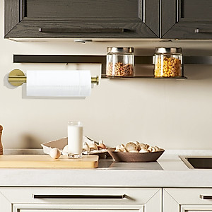 Hand Towel Holder for Bathroom, Brushed Gold Hand Towel Bar, SUS304 Stainless Steel Hand Towel Hanger, Wall Mounted Small Hand Towel Ring, 9 Inch Round Heavy Duty Towel Rack for Bathroom, Kitche