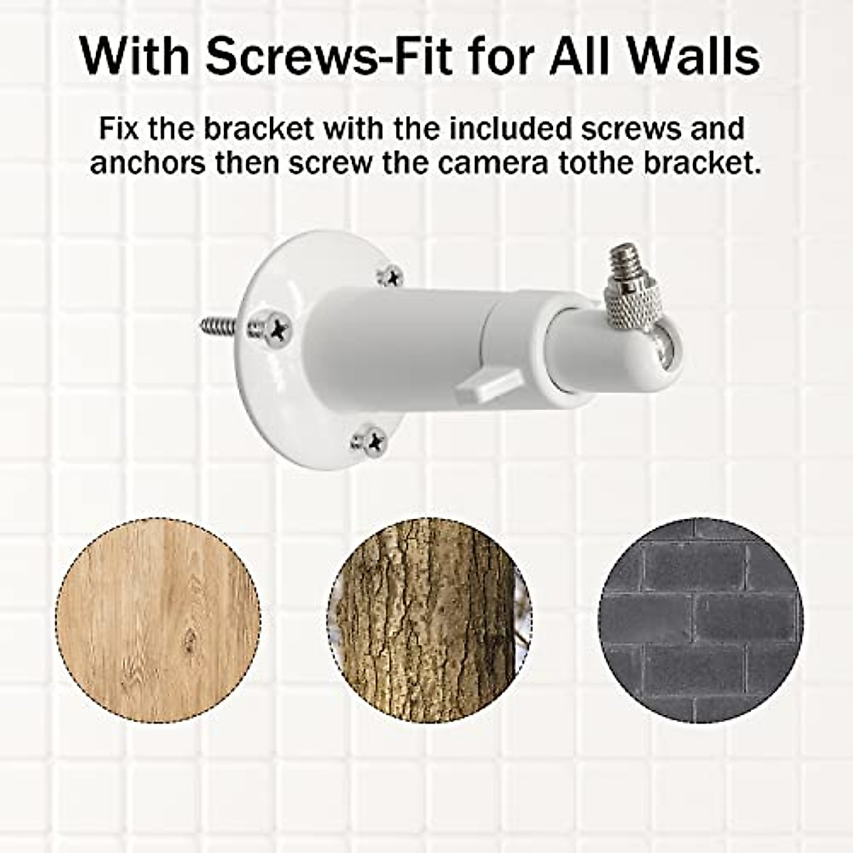 Haoyou Metal Adjustable Mounts Bracket Mount Outdoor/Indoor Compatible with Arlo pro 4/pro 2/Arlo pro/Arlo Ultra/Ultra 2/ Arlo Go/Arlo Essential Spotlight Cameras（2 Pack White）