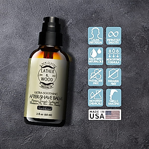 Best After-shave Balm, Sandalwood Scent, Premium Aftershave Lotion, Soothes and Moisturizes Face after shaving, Does Not Dry The Skin, Eliminates Razor Burn For A Silky Smooth Finish …
