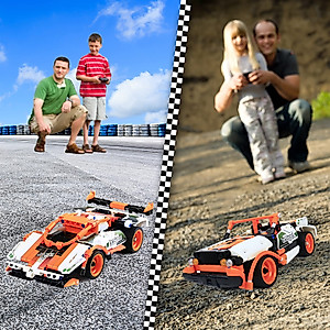 IQKidz STEM Remote Control Building Kit for Boys 6 7 8-12 - 2 in 1 Convertible Race Car, Gift for Kids Girls, RC Racer Toy Engineering Construction Set