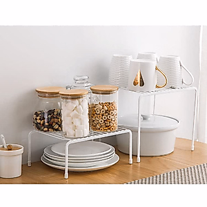 1 Tier Under Sink Organizers and Storage, Kitchen Bathroom Cabinet Organizer with Hooks,Cabinet Basket Storage Shelf,White