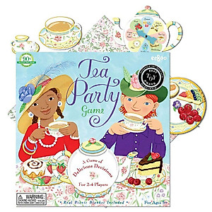 eeBoo: Tea Party Spinner Game, Develops Patience and Social Skills for Children, 2 to 4 Players, 15 to 30 Minute Play Time, for Ages 3 and up