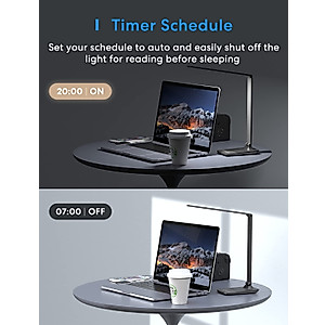 meross Smart Led Desk Lamp, Metal WiFi Lamps Support Apple HomeKit, Alexa and Google Home, Dimmable 2800K-6000K, Timer Schedule, Remote Control, 54 Eye-Caring LEDs Foldable Light for Home Office, 10W