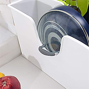 NEIDE Kitchenware Rack Mounted Pan Cover Rack-Chef Hanging Rack for Utensil Pot Pan Lid Adjustable Kitchen Storage Rack Pan Pot Lids C Board Folding Organizer Stand Pan Lid Pan Lid Rack