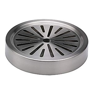 Service Ideas DT6BS Drip Tray, Round, Brushed, Stainless Steel, 6"