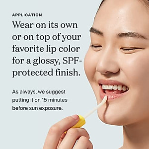 Supergoop! Lipscreen SPF 40 - 0.34 fl oz, Pack of 2 - Clear Lip Gloss with Grape Seed Extract, Sunflower Seed Oil & Kelp Extract - Reef-Friendly, Water-Resistant, Non-Sticky Formula