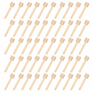 150 Pack 3 Inch Mini Wood Honey Dipper Sticks, Individually Wrapped, Server for Honey Jar Dispense Drizzle Honey