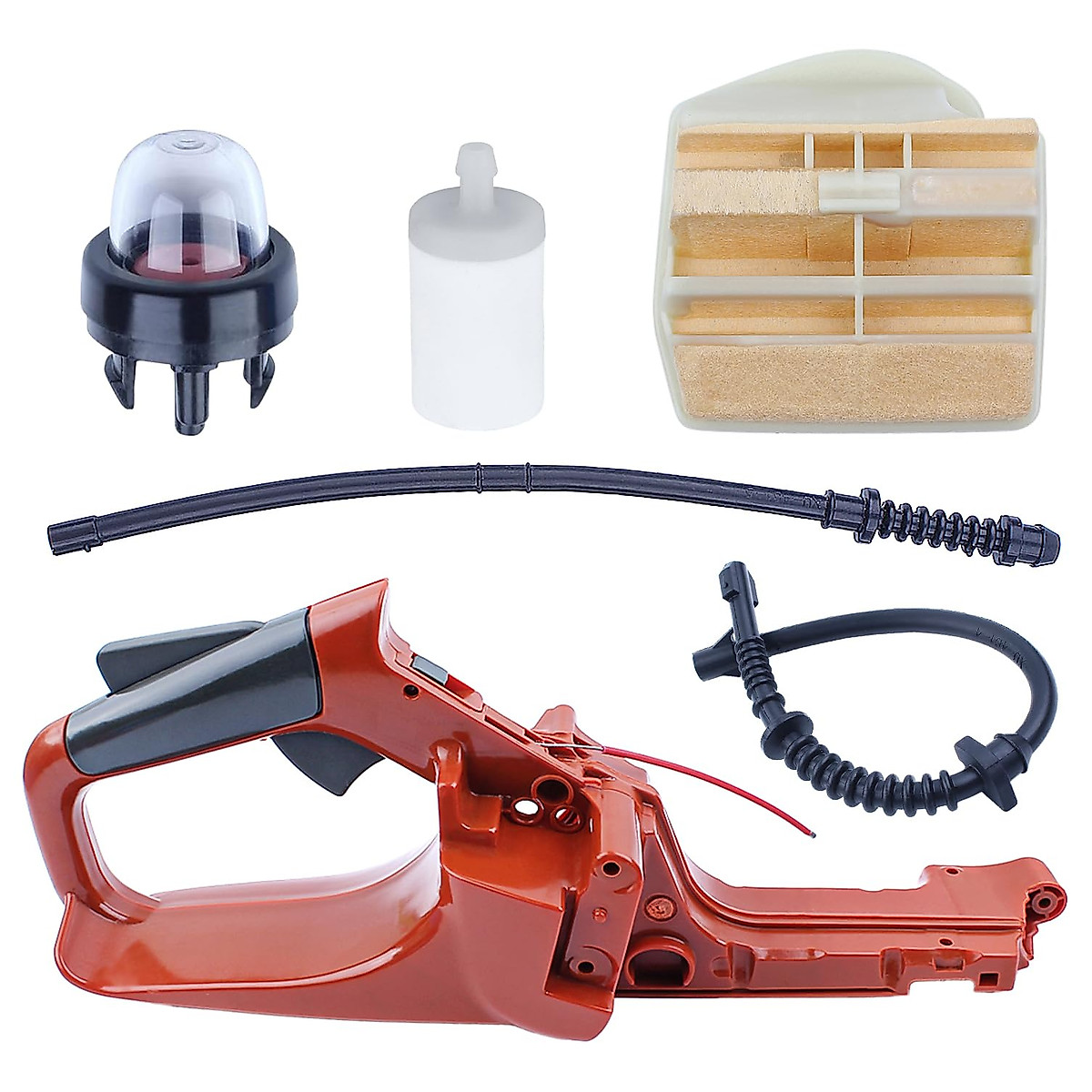 AUMEL Fuel Tank Rear Handle Filter Line Air Filter Kit For Husqvarna 445 450 445E 450E Chainsaw Replace 525862104.