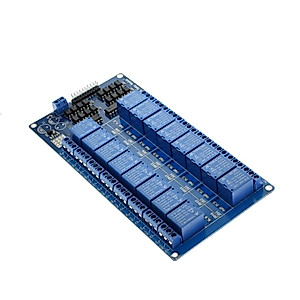 HIFASI 1PCS 5V 16 Channel Relay Module for ARM AVR DSP Electronic Relay Plate Belt Optocoupler Isolation (Color : 12V 16 Channel Relay)