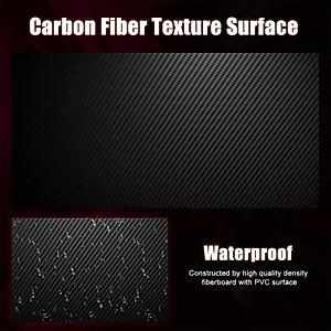 PayLessHere Computer Gaming Desk 35 Inch Z-Shaped PC Computer Desk Ergonomic Gaming Table Gamer Workstation Headphone Hook, Red